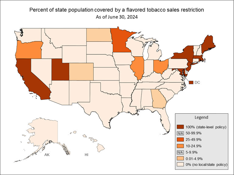 Local restrictions on flavored tobacco and e-cigarette products